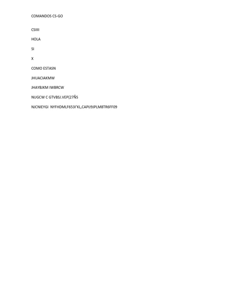 Comandos Csgo | PDF