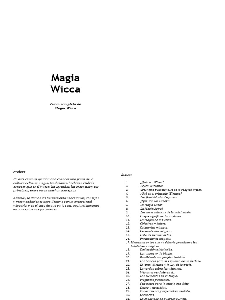 Curso Completo de Magia Wicca | PDF | Meditación