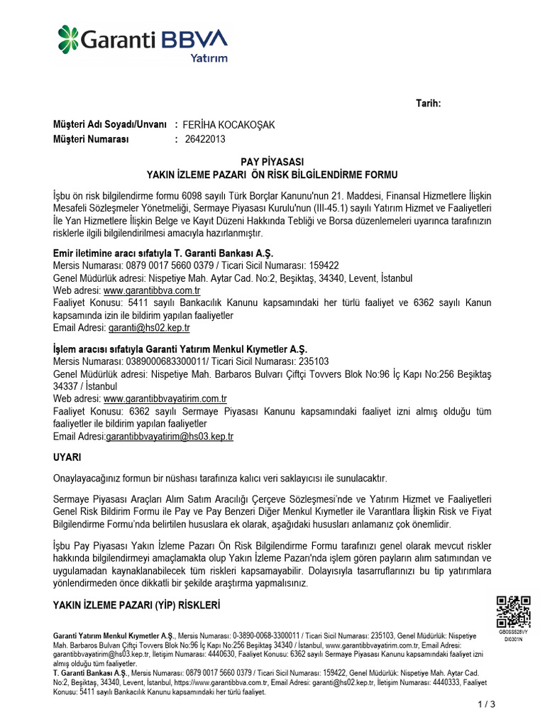 Pay Piya Sasi Yip On Risk | PDF