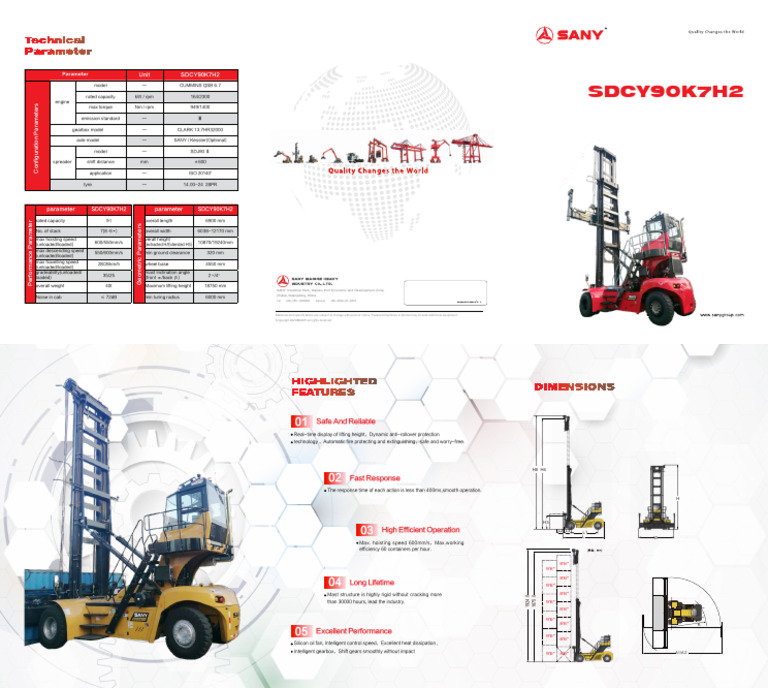 Container Handler SDCY90K7H2 | PDF | Vehicles | Motor Vehicle
