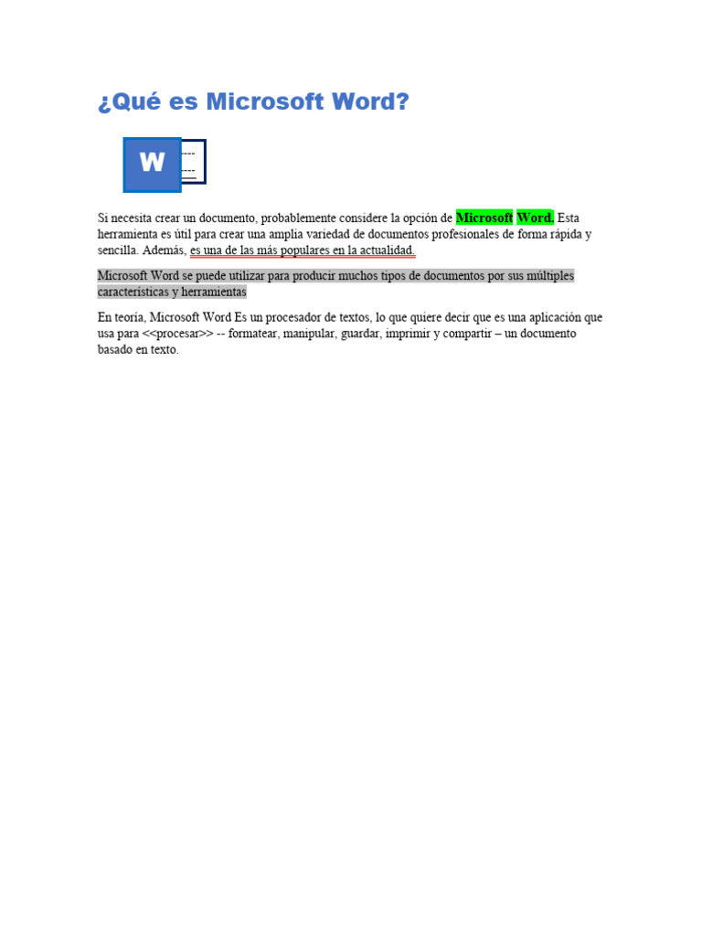 Qué Es Microsoft Word | PDF Qué Es Microsoft Word | PDF
