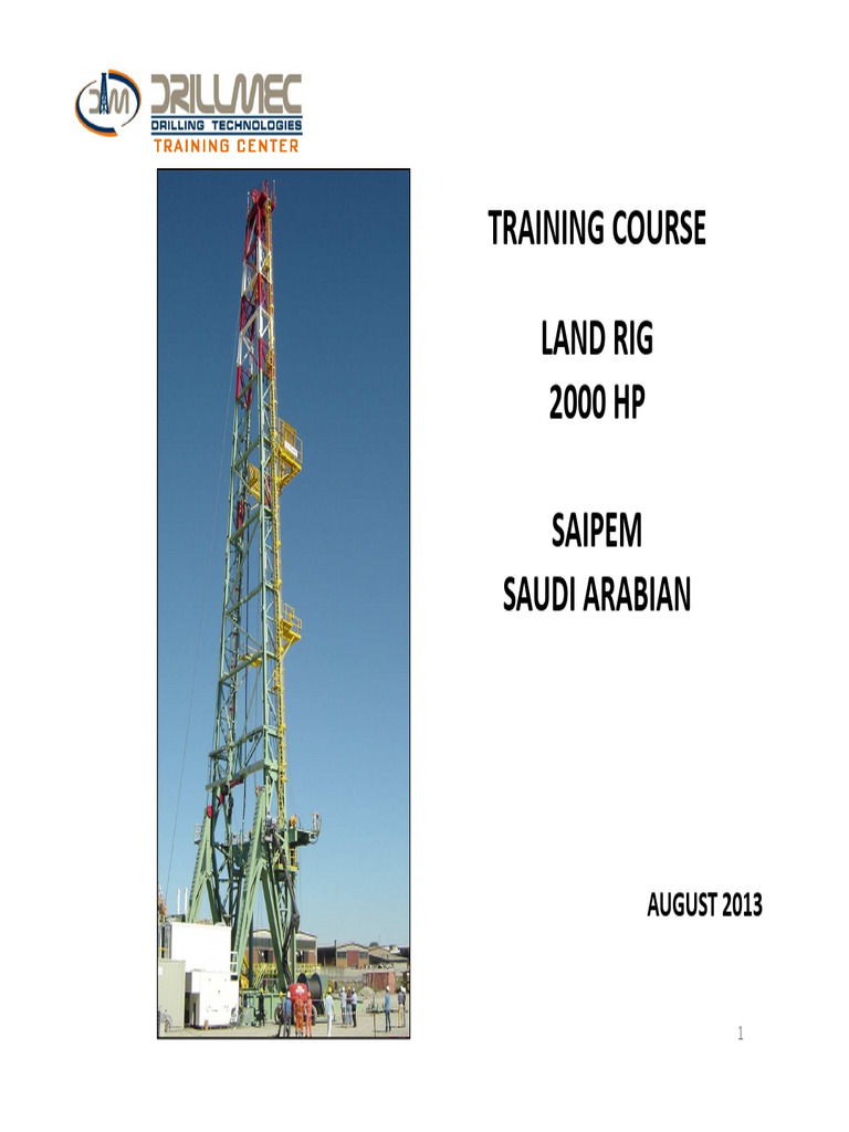 2000 HP Land Rig Training Overview | PDF | Horsepower | Anchor