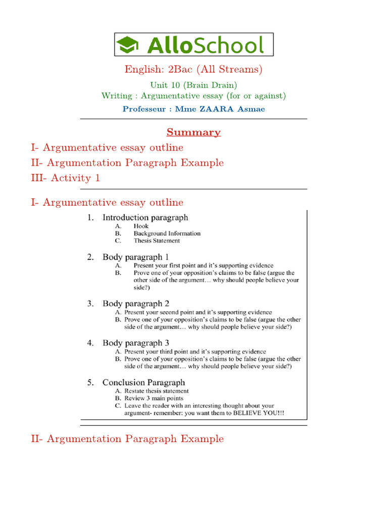 Writing Argument. | PDF
