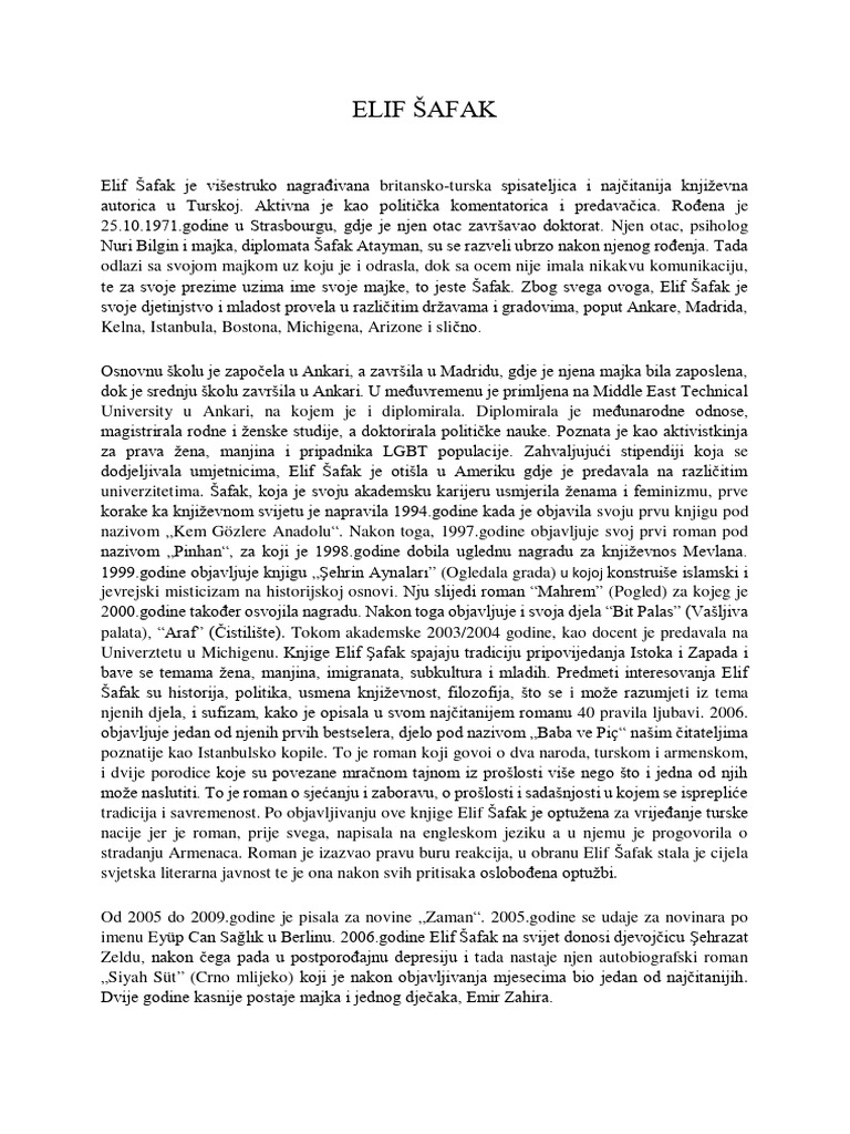 Elif Šafak | PDF