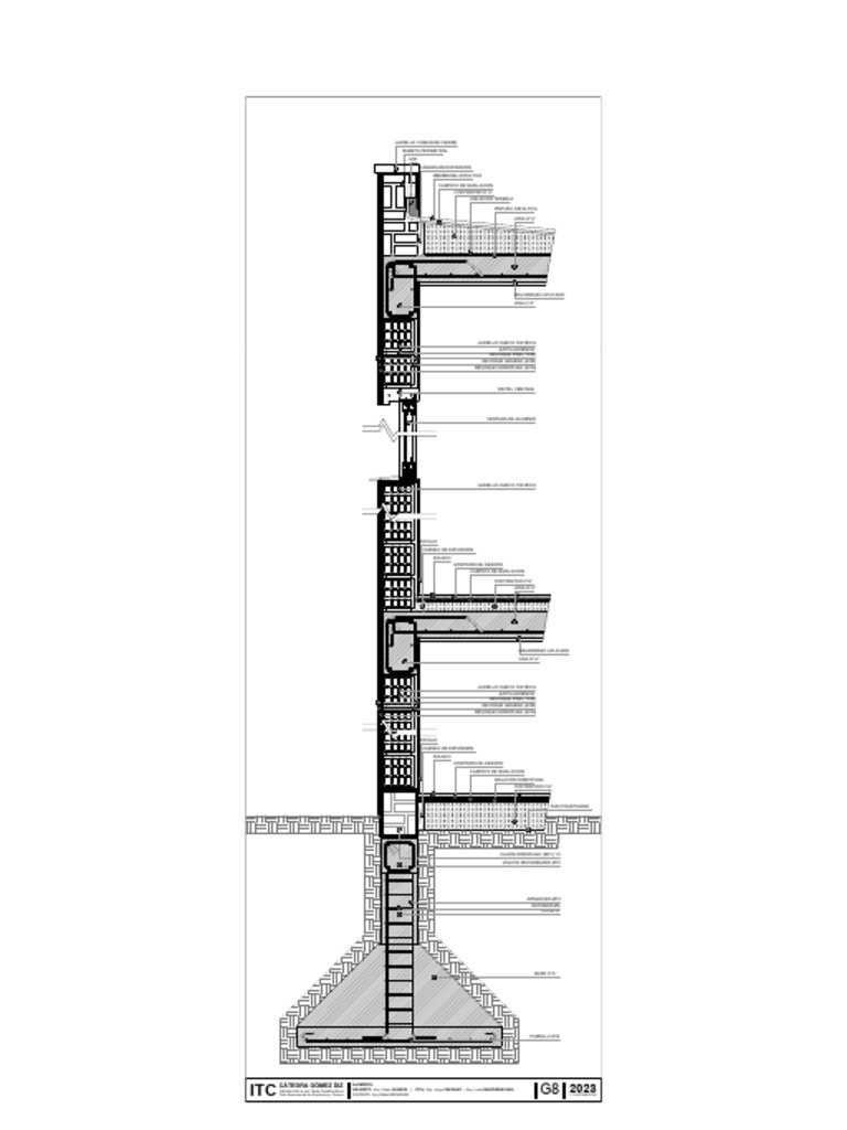 Corte de hormigon con cerramiento de ladrillo ceramico (techo de escasa pendiente) | PDF ...