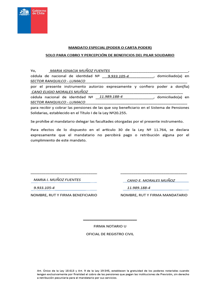 Poder Pbs Notaria | PDF