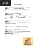 Hotel Role Play Scripts | PDF