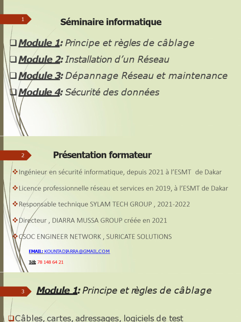 Module1 1 | PDF | Ingénierie informatique | Télécommunications