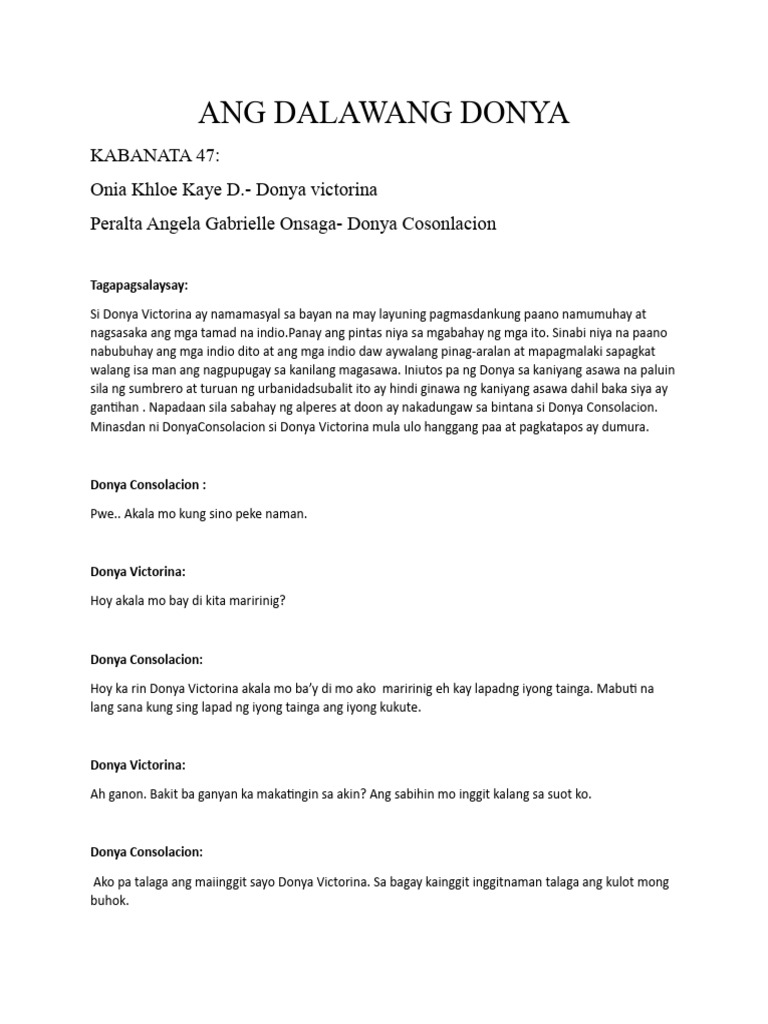 Ang Dalawang Donya 2 | PDF