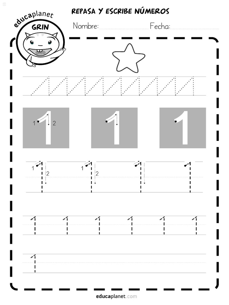 Numeros1 10 Escribir-Fusionado | PDF