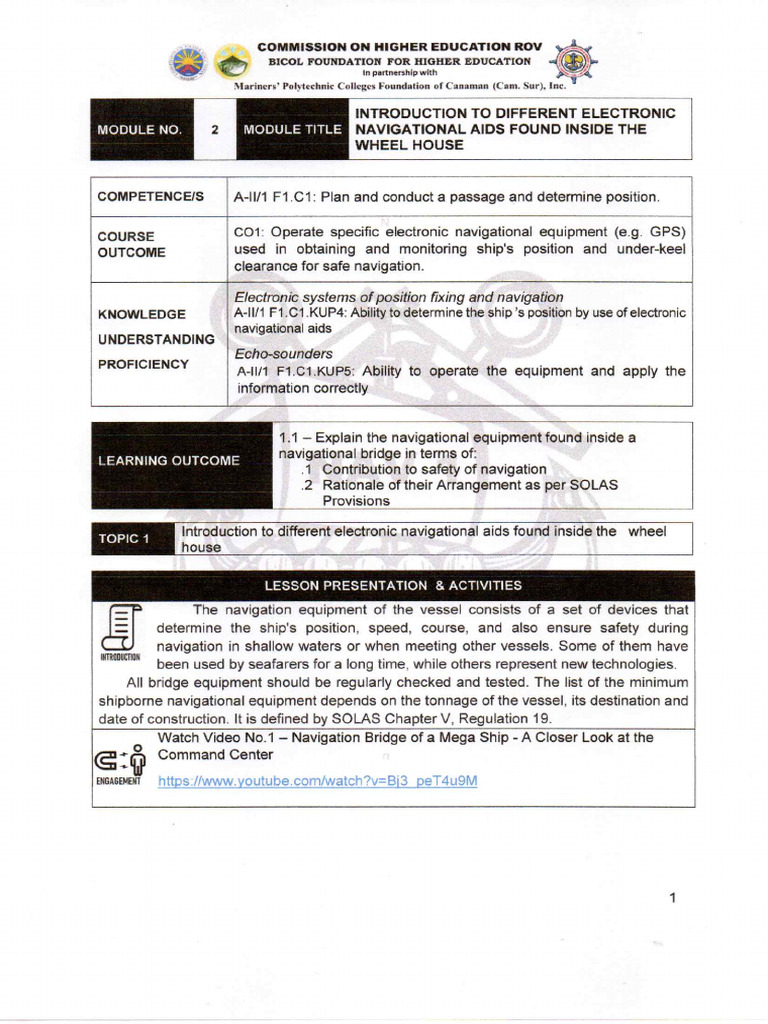 NAV 1 2023 - Module 2 | PDF
