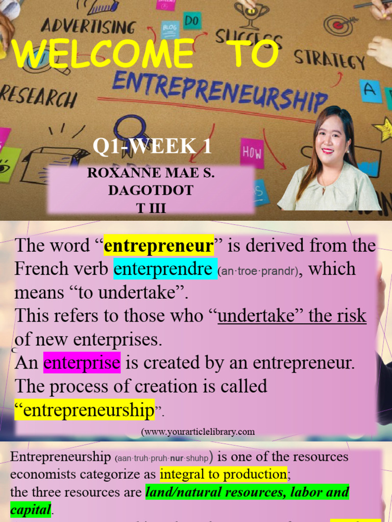 Introduction to Entrepreneurship Concepts | PDF | Entrepreneurship ...