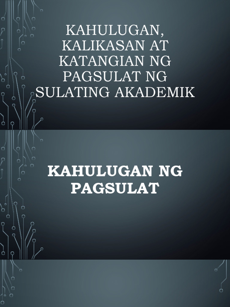 Kahulugan NG Pagsulat - Lesson 2 | PDF