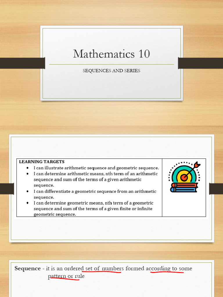 Mathematics 10: Sequences and Series | PDF | Sequence | Mathematics