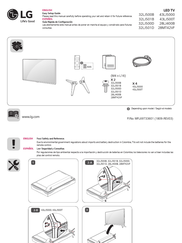 Manual TV LG | PDF | Enchufes y tomas de corriente alterna | Hdmi
