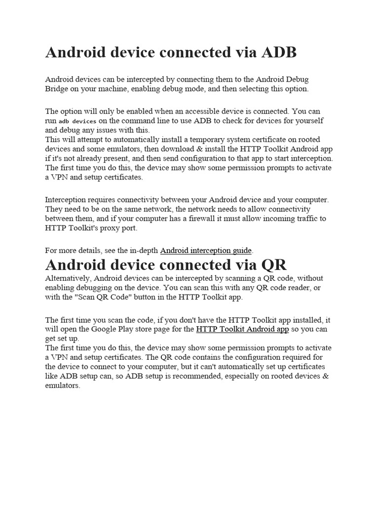 Android Device Connected Via ADB | PDF | Computers