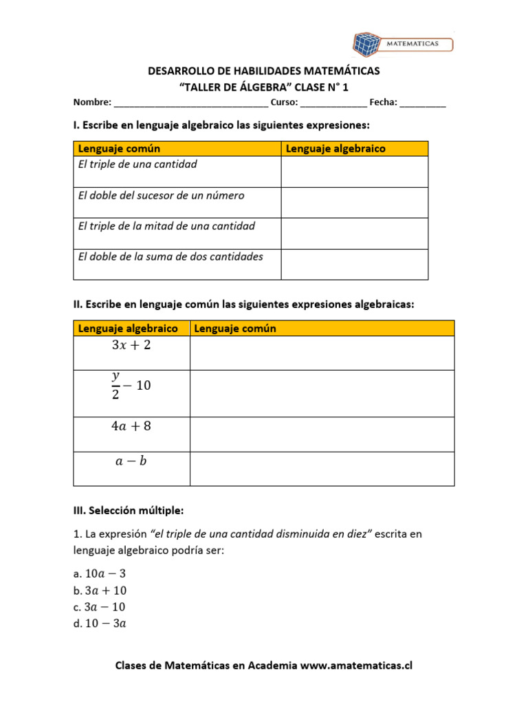 Ejercicios de Álgebra para Principiantes | PDF | Matemáticas