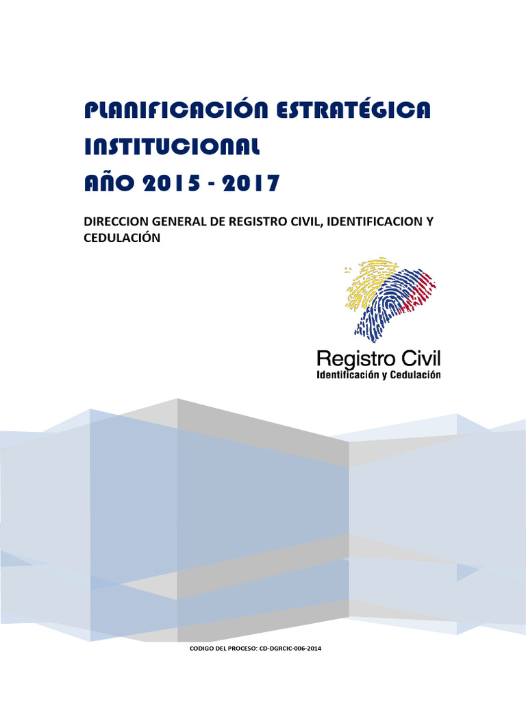 Planificacion Estrategica DIGERCIC | PDF | Ingeniería de confiabilidad | Planificación