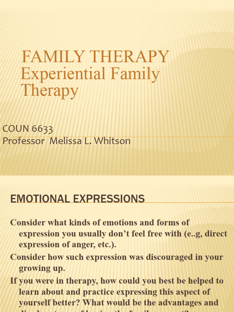 Experiential Family Therapy | PDF