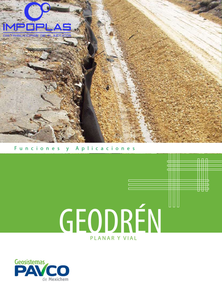 Geodrén Vial y Planar: Soluciones Eficientes | PDF | Agua | Fundación ...