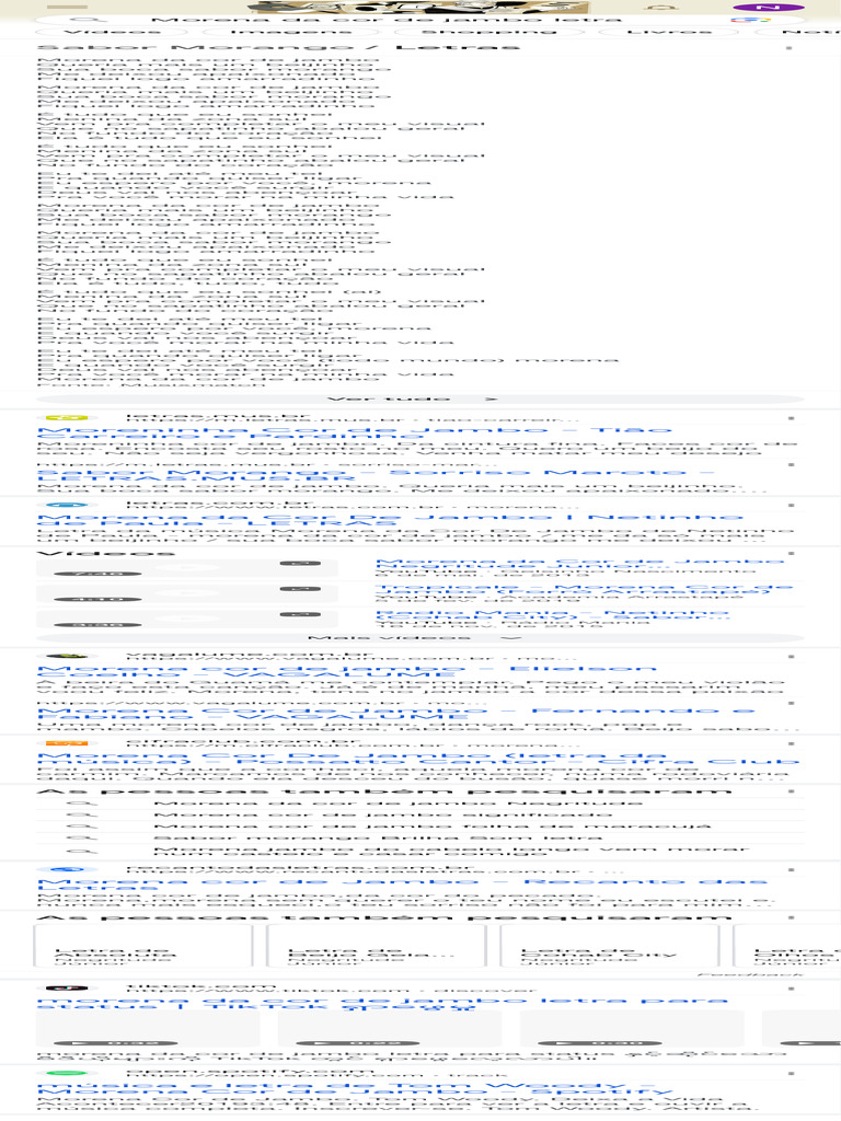Morena Da Cor de Jambo Letra - Pesquisa Google | PDF