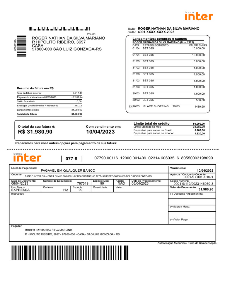 Roger Nathan Da Silva Mariano R Hipolito Ribeiro, 3697 Casa 97800-000 ...