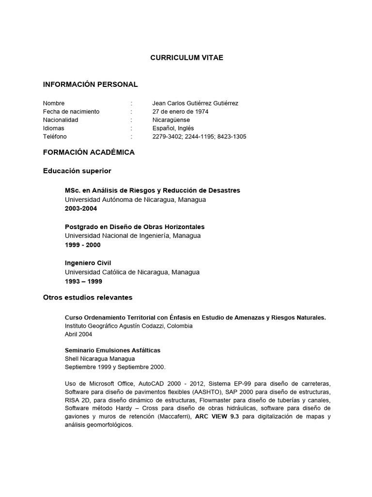 CV-Jean (020923) Oficina | PDF