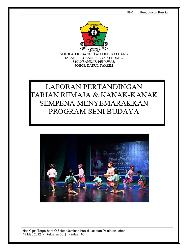 Laporan Pertandingan Tarian - Peringkat Kebangsaan | PDF