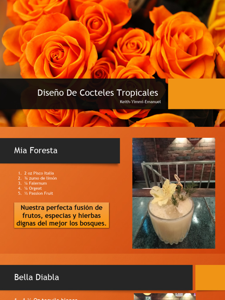Cocteles Tropicales: Bella Diabla y Más | PDF | Ron | Bebidas Destiladas