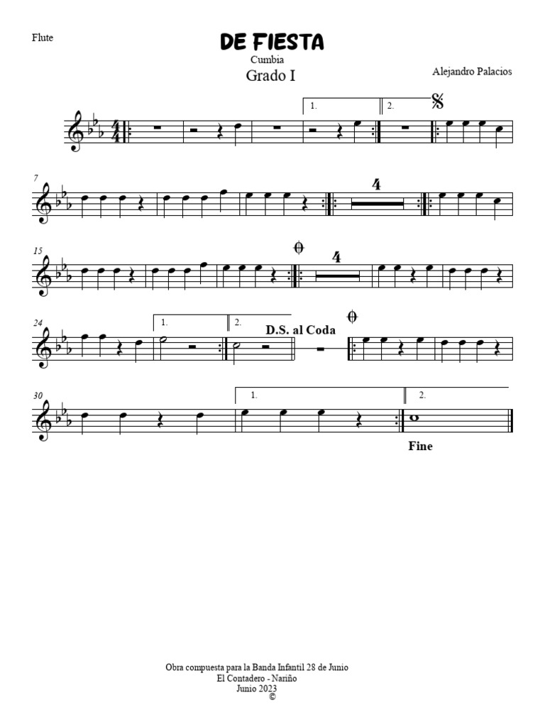De Fiesta Banda - Flute | PDF