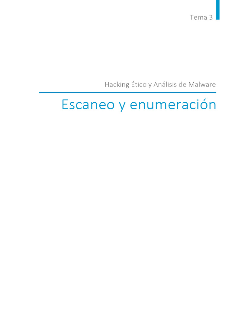 Tema3. Escaneo y Enumeración | PDF