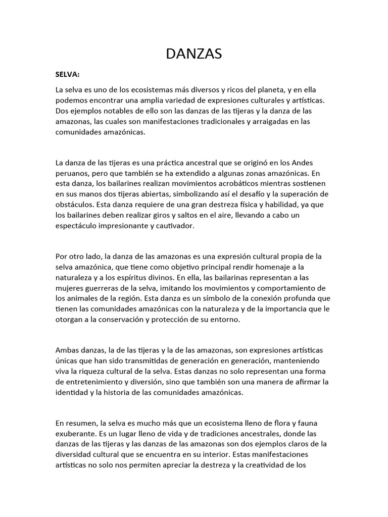 DANZAS | PDF | Bailes | Tradiciones