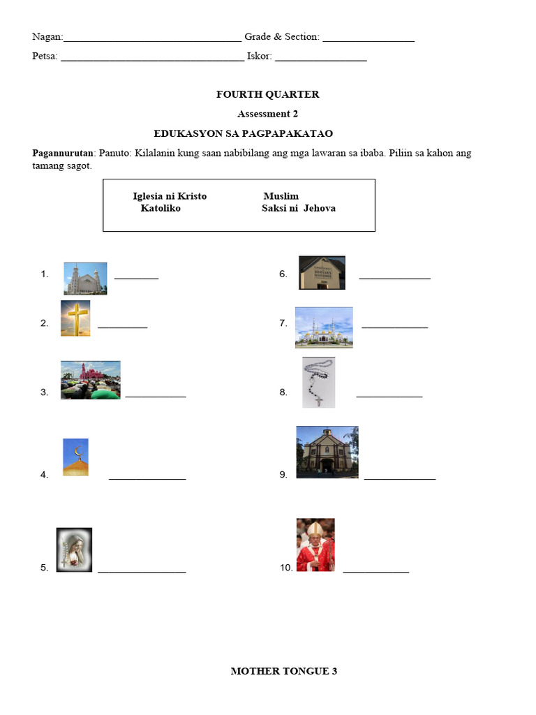 Grade 3 Assessment 2 | PDF