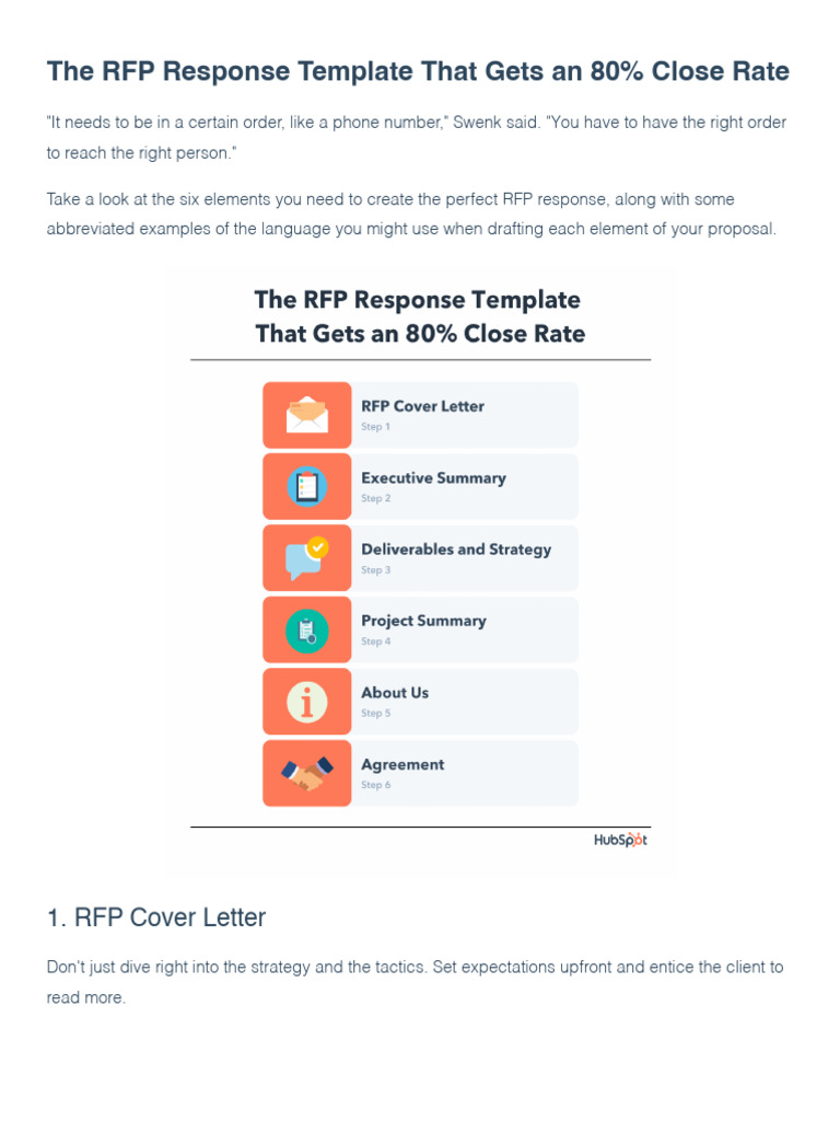 Winning RFP Response Guide | PDF | Request For Proposal | Business