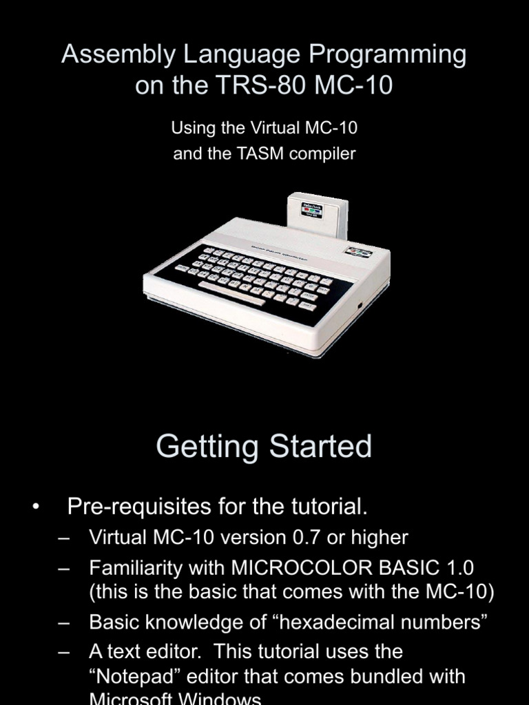 6803 Assembly Language Programming in TRS80 MC10 | PDF
