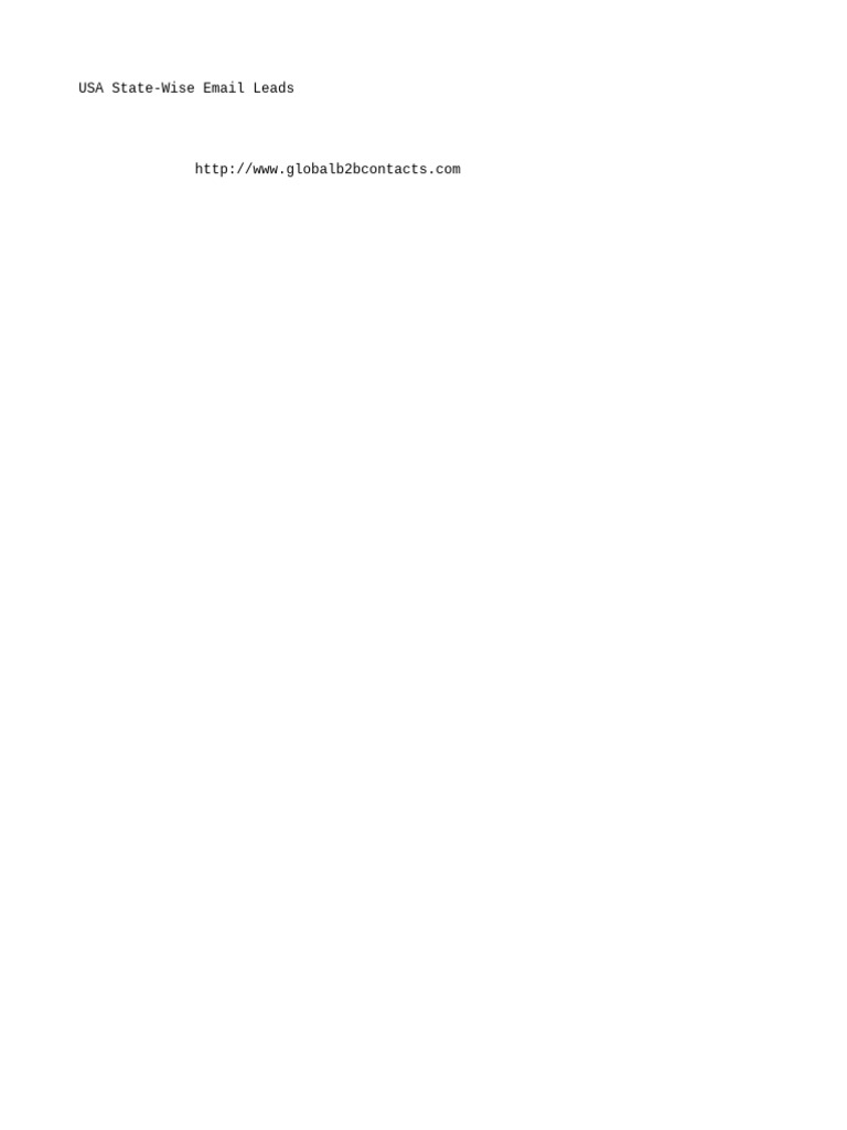 USA State Wise Email Leads PDF | PDF | Computing | Business