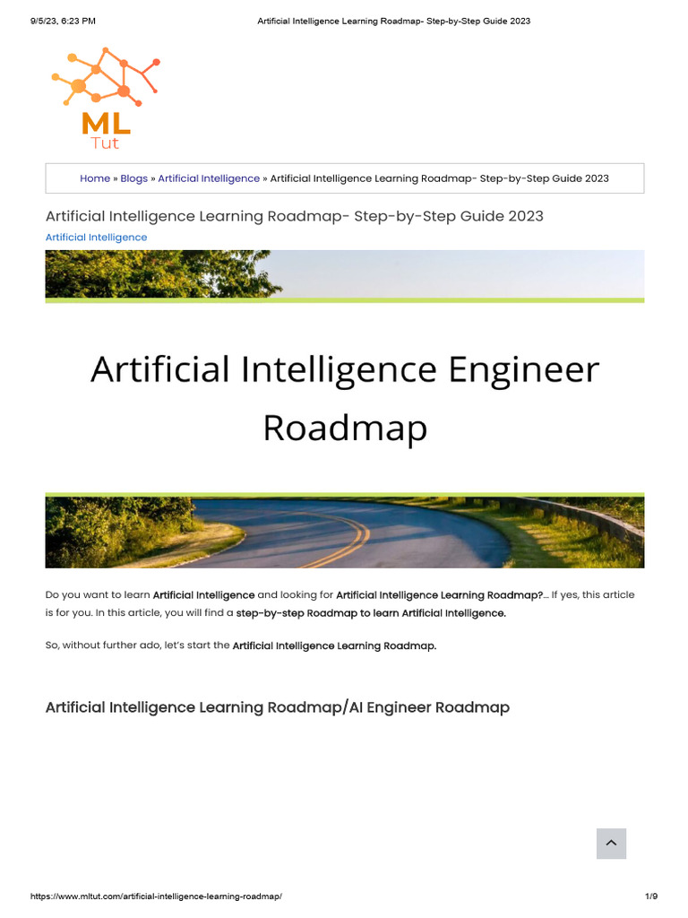 Artificial Intelligence Learning Roadmap - Step-By-Step Guide 2023 ...