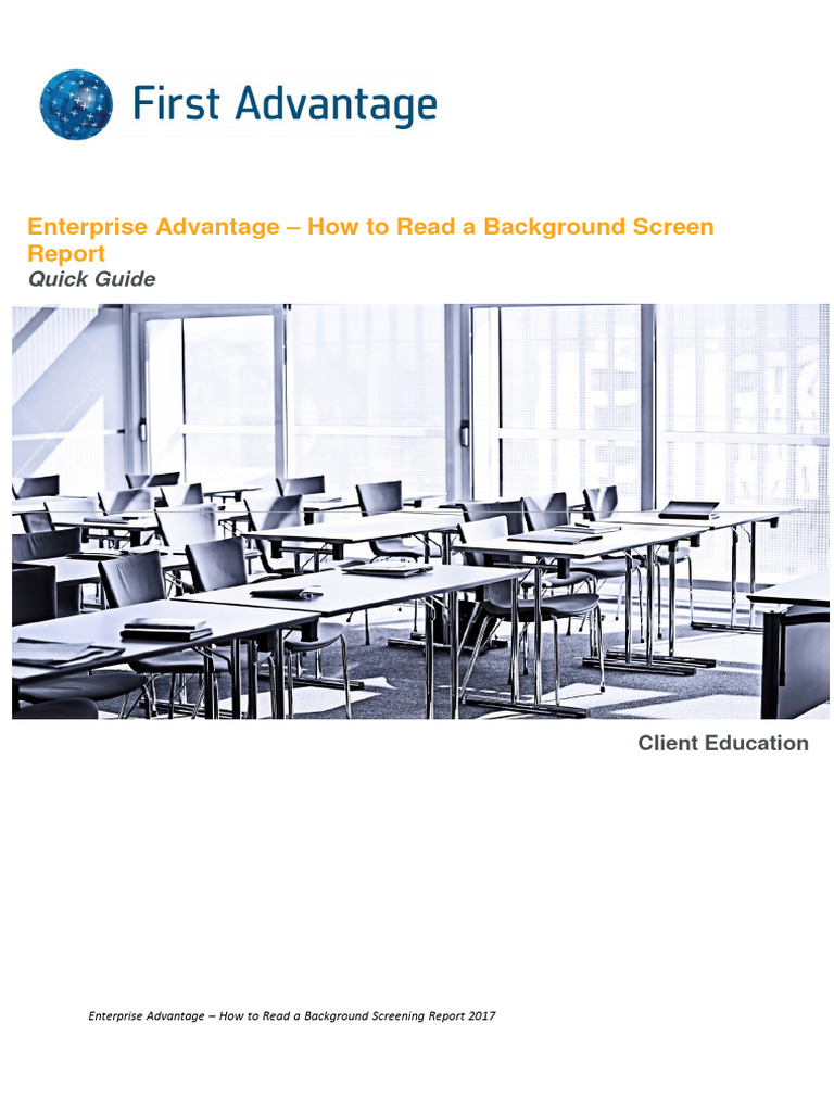 EA - How To Read A Background Screening Report 2017 | Download Free PDF ...