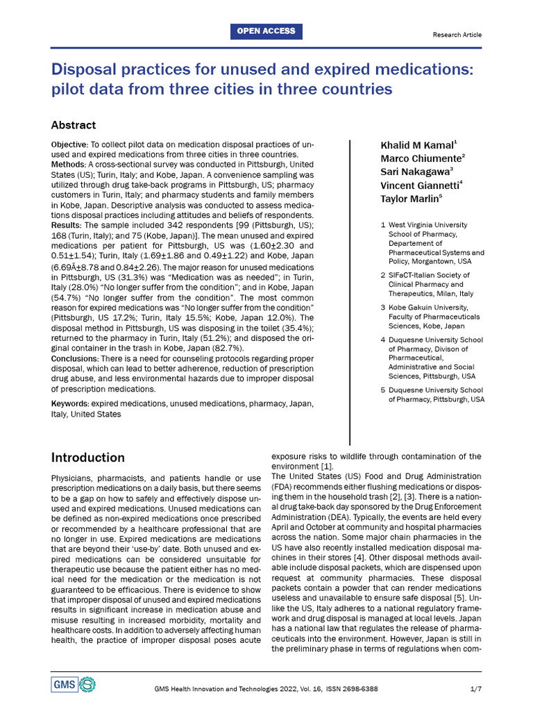 Kamal 2022 | PDF | Pharmacy | Prescription Drugs