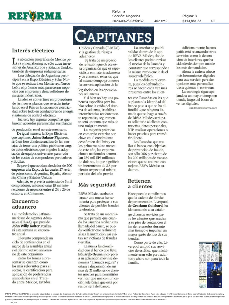 Columnas de Negocios 25-09-2023 | PDF