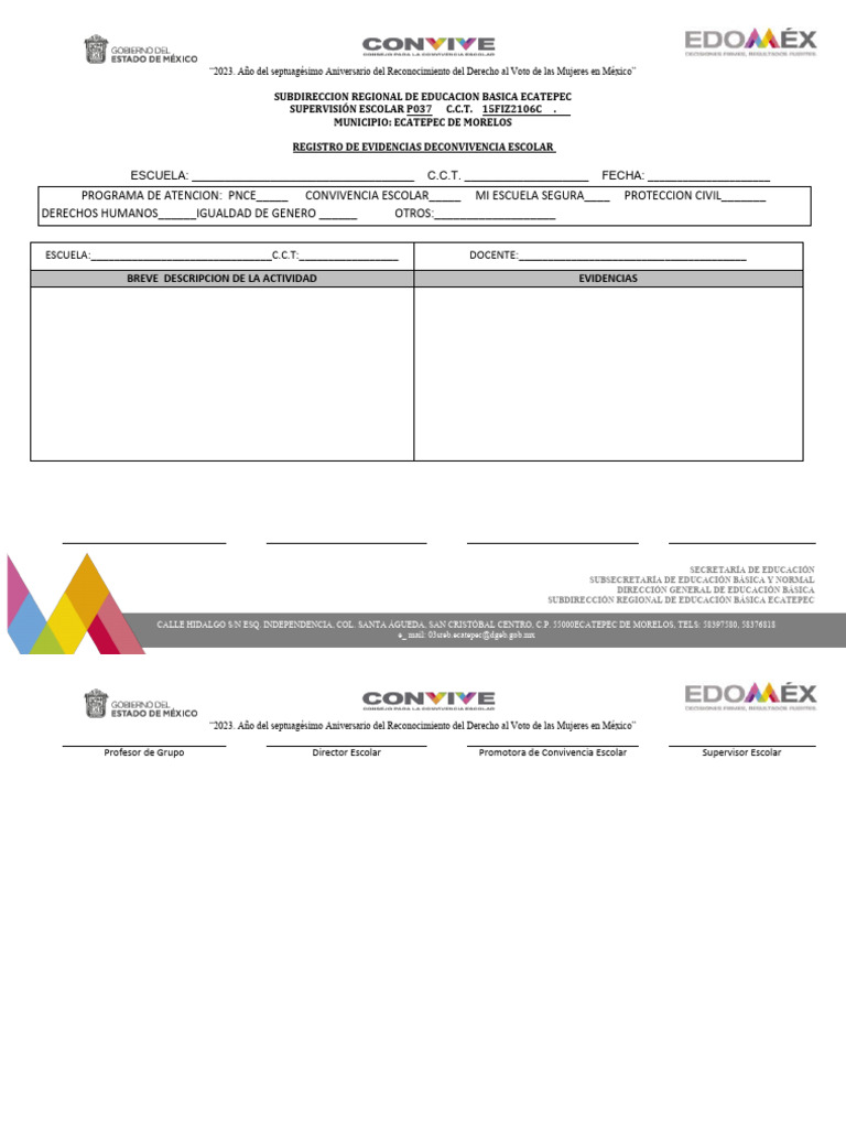 Formato de Evidencias 2023-2024 | PDF