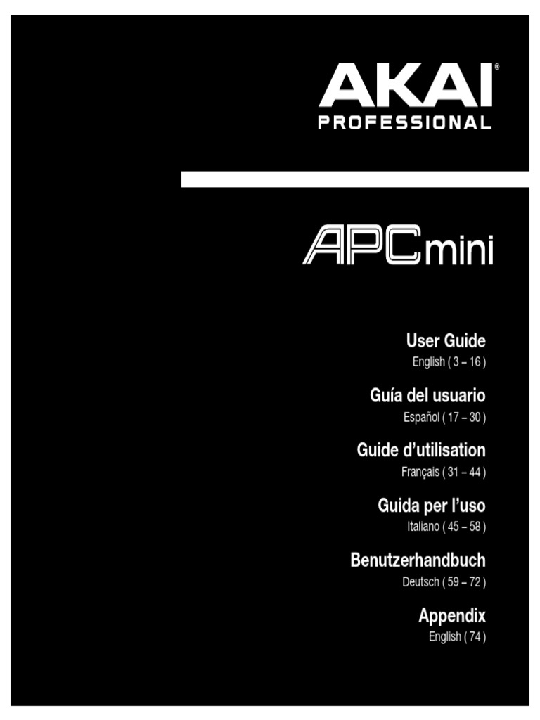 APC Mini Mk2 - User Guide - V1.7 | PDF | Minor Scale | Mode (Music)