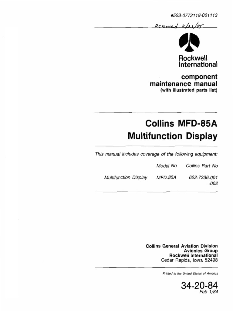 COLLINS - MFD 85 Correto | PDF | Computing