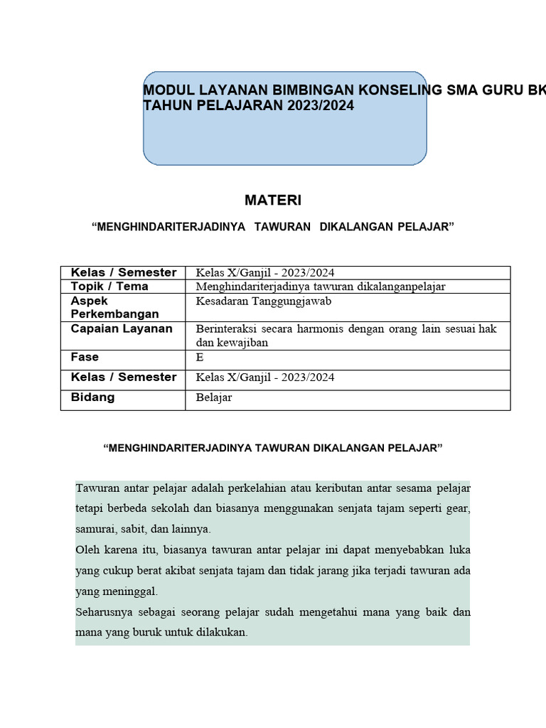 Modul Materi 5 - Sma | PDF