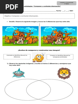 Comparar Y Contrastar Clipart Comparar Y Contrastar En Español