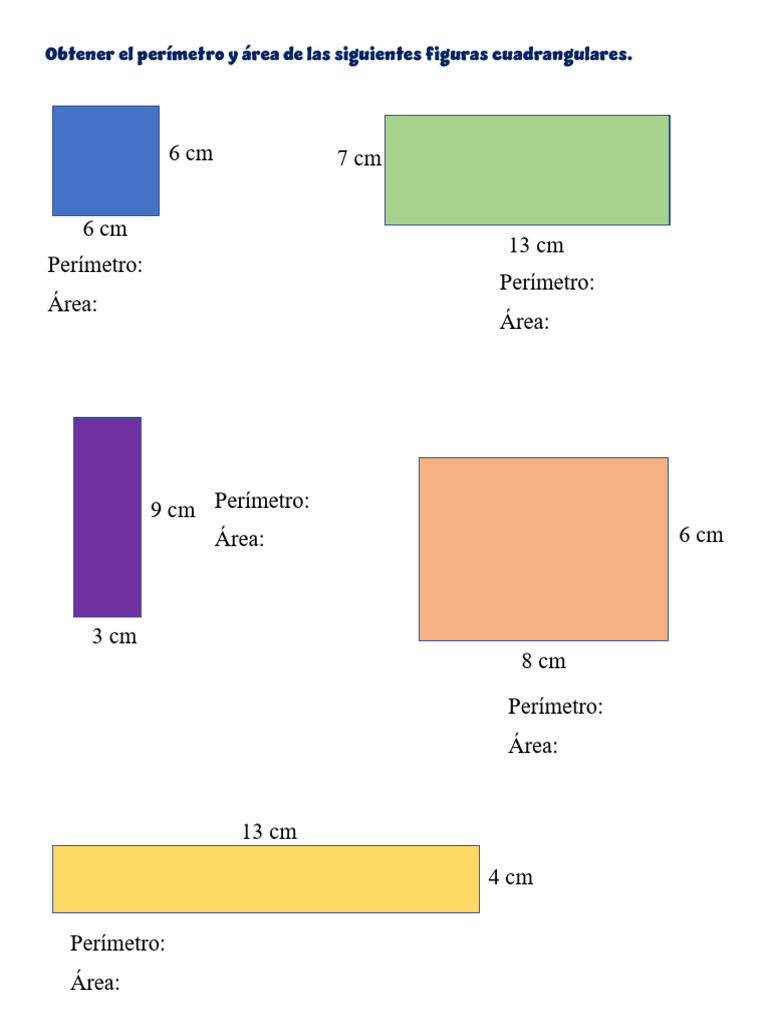 Área y Perímetro de Cuadrangulares | PDF