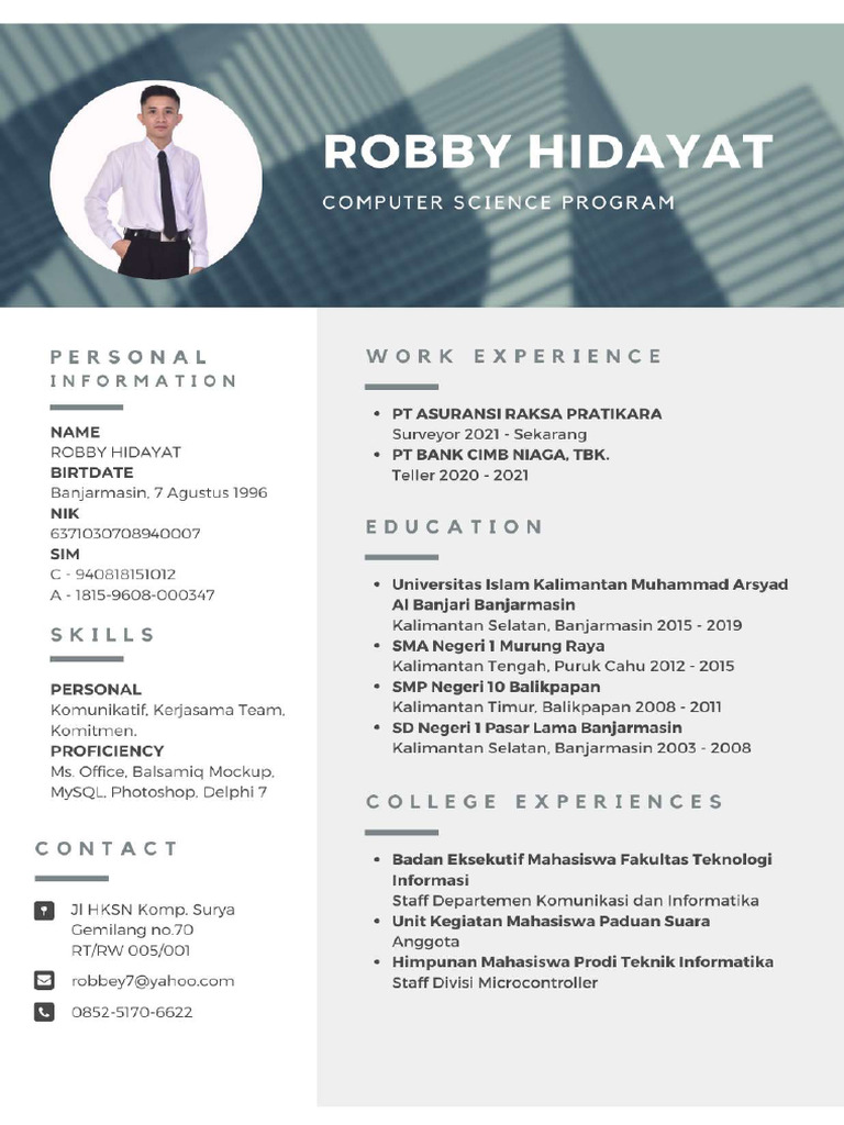 Robby Hidayat CV | PDF