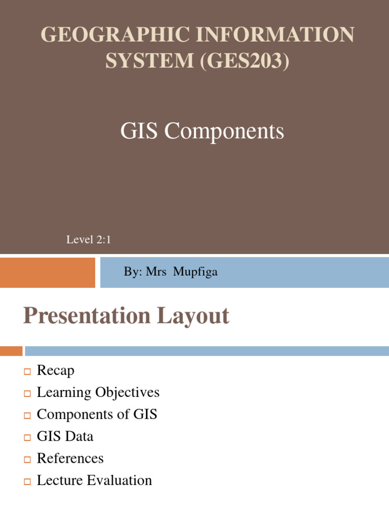 Lecture 2 GIS Components Geographic Data | PDF | Computers