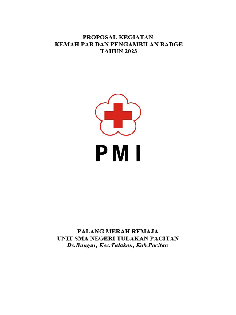 Proposal Kemah PMR SMA Negeri Tulakan | PDF