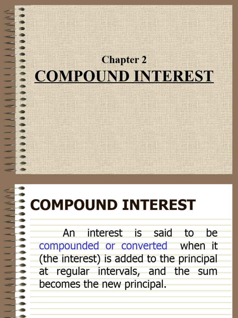 Chapter 2 Compound Interest 1 2 | PDF